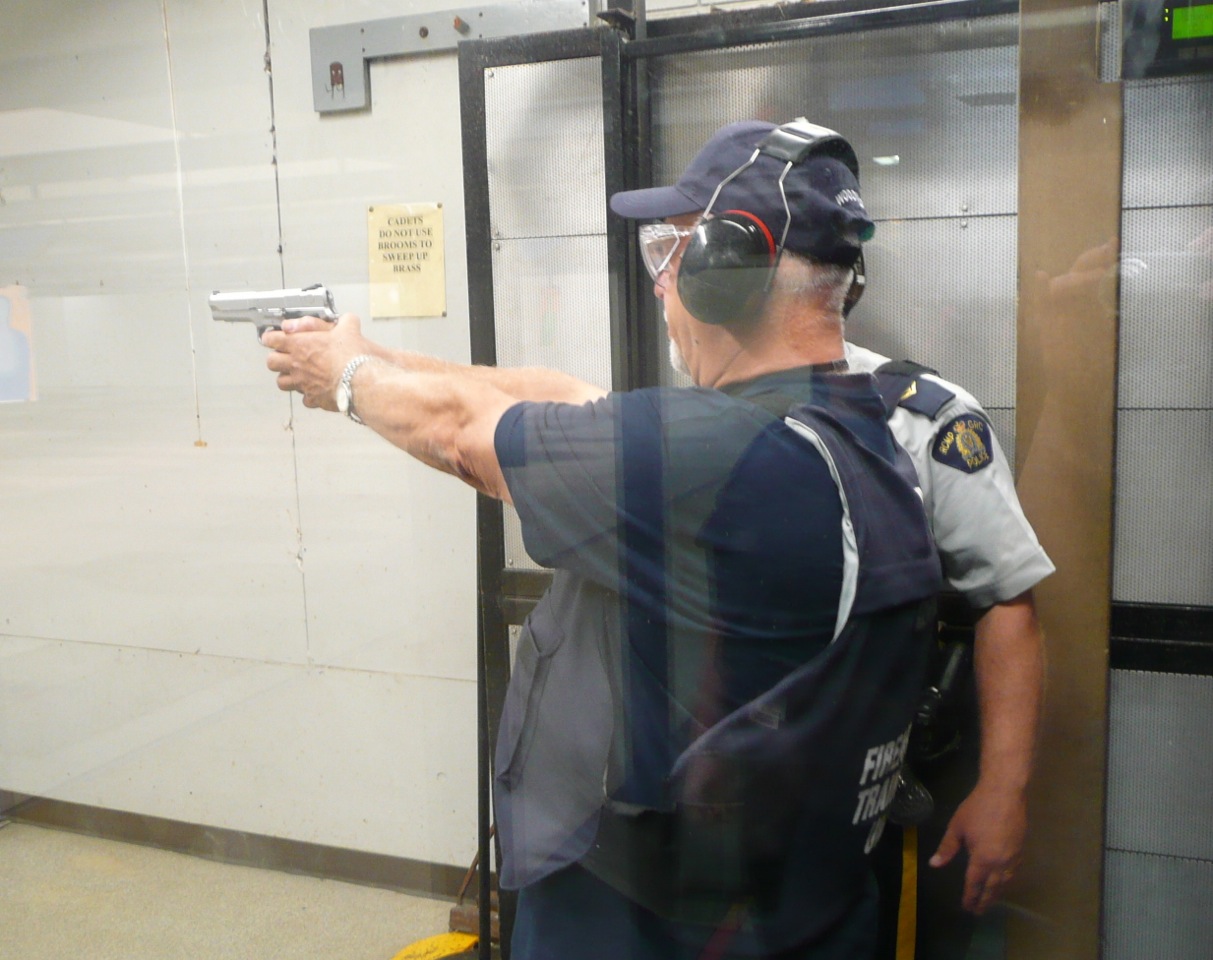 Alan Mounties firearm training – Ruth Brindle Features